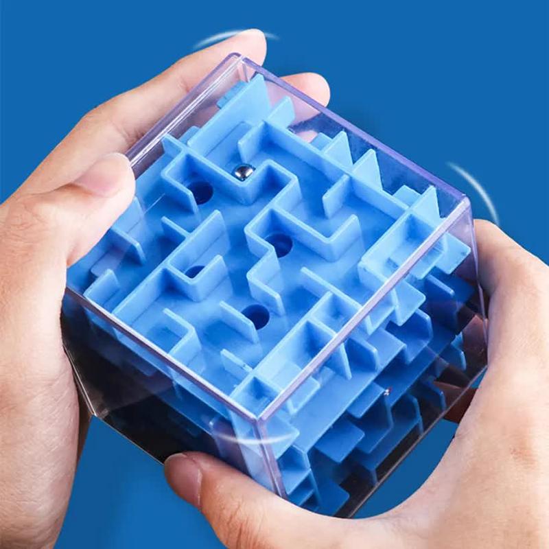 Children Maze Cube Toy Game 3D Cube Puzzle Maze Steel Ball Game ...