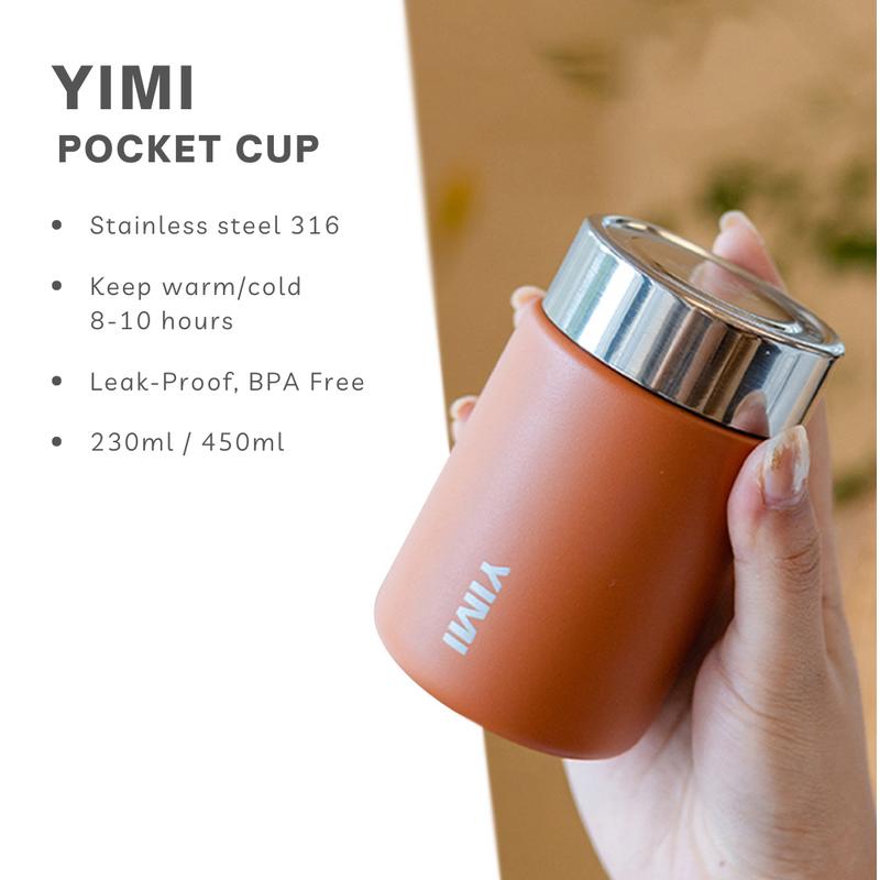 YIMI Original Pocket Cup Tumbler Mini 316 Stainless Steel tahan Panas ...