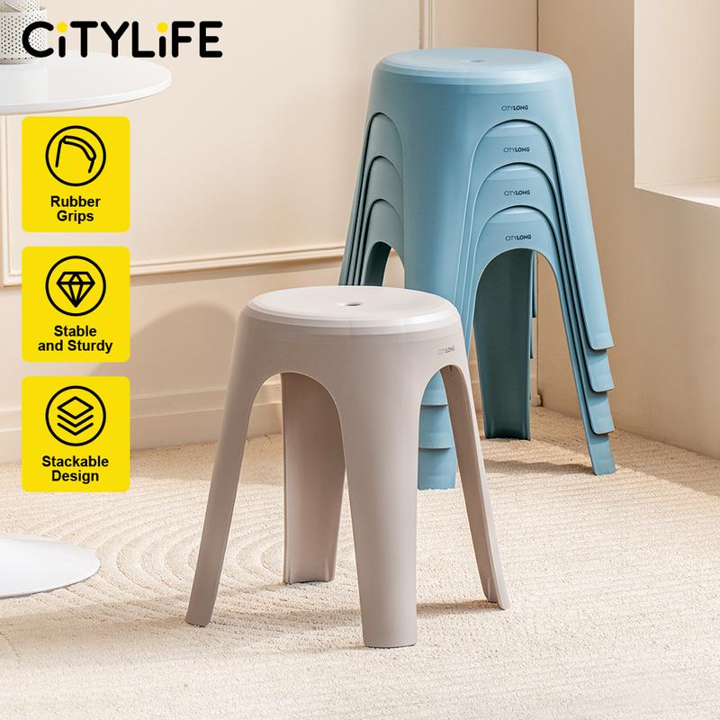 Citylife Sturdy Stackable Picnic Gathering Cuboid Sitting Stool Chair ...