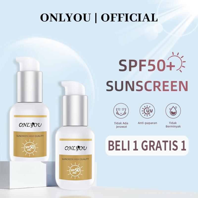 【Beli 1 Gratis 1】ONLYOU Sunscreen UV Defender Protector SPF50+ PA+ Face ...