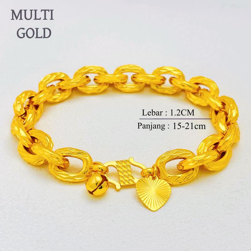 Gelang Titanium untuk Wanita, Lebar 1.2CM, Panjang: 15cm–21 cm, Genggam ...