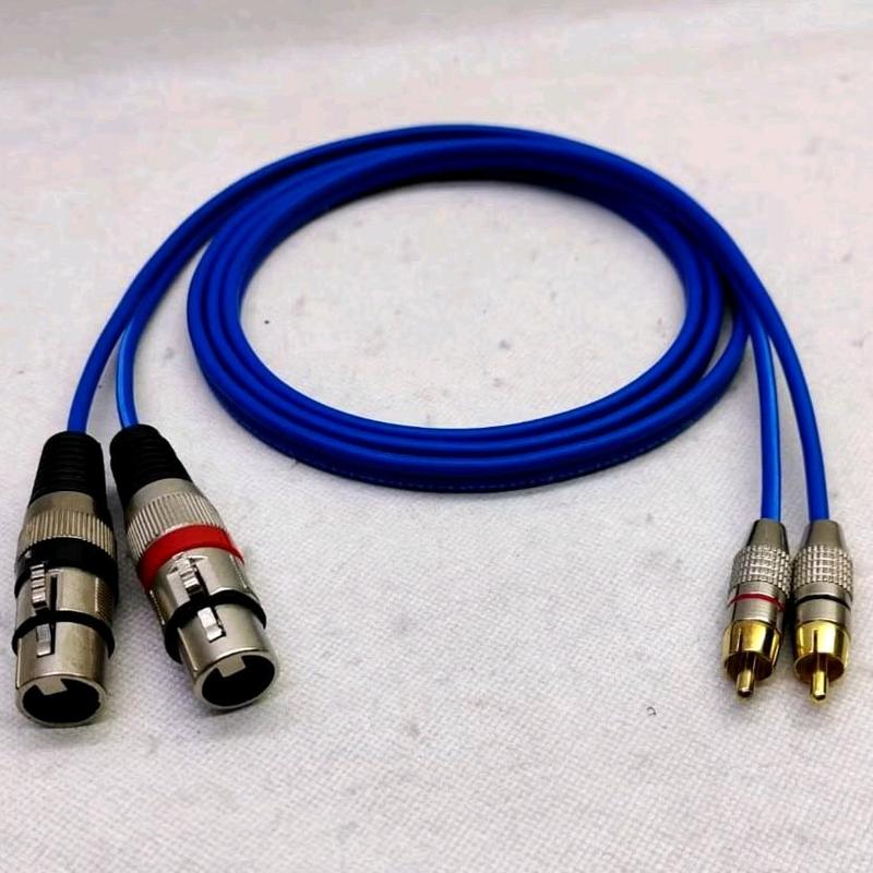 Kabel audio jack 2 rca canare male to 2 xlr/canon female canare/kabel ...