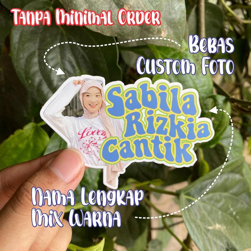 Stiker Foto Wajah Pacar Custom Nama Stiker Nama Pacar Pasangan - Shop ...
