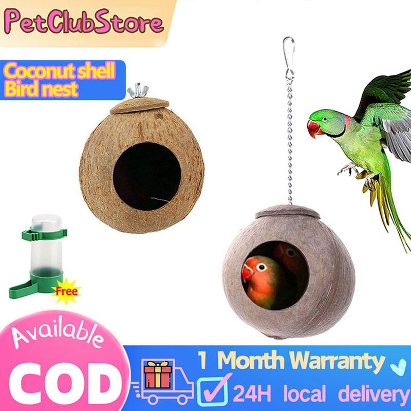 Natural bird nest coconut shell Bird house for cockatiel lov - TikTok ...