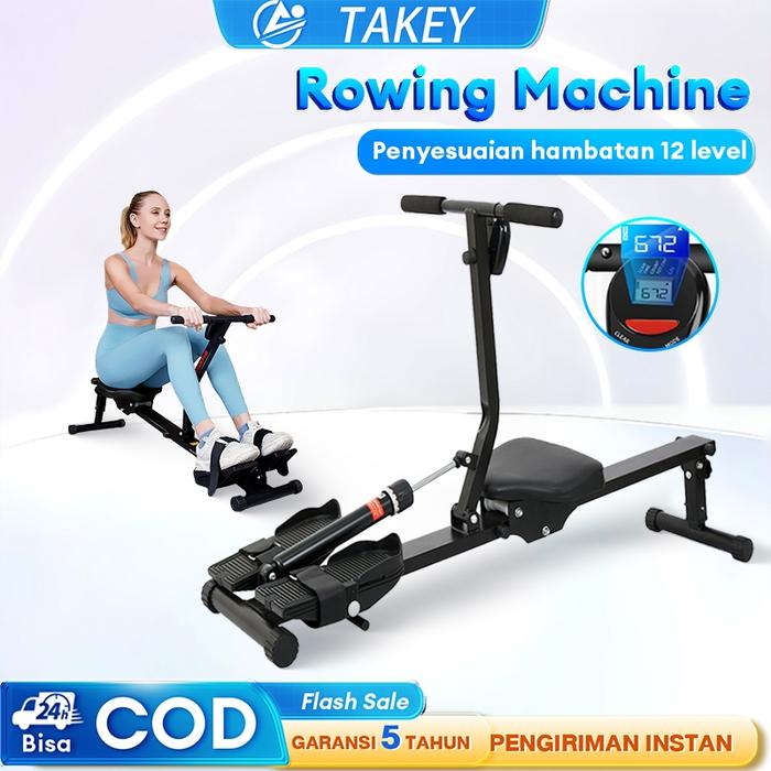 Jual 【TAKEY】Rowing Machine Mesin Air Olahraga Duduk Dayung Alat Fitness ...