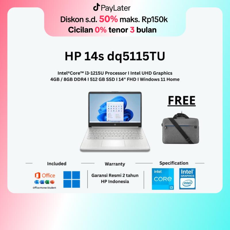 Laptop HP 14s dq5115TU Core i3 1215u 512GB SSD 4GB Backlit 14" - Shop ...