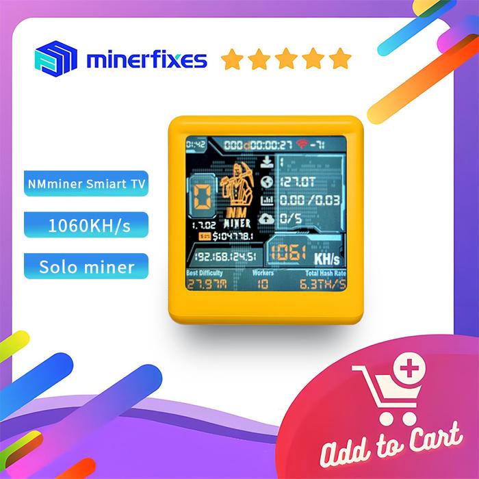 Jual NMminer Smart TV 1050KH/s Nerdminer V2 BTC solo mining crypto Lottery Miner Smart gift ...
