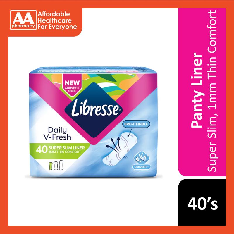 Libresse Liner (Daily V-Fresh, Super Slim 1mm Thin Comfort) 40's ...
