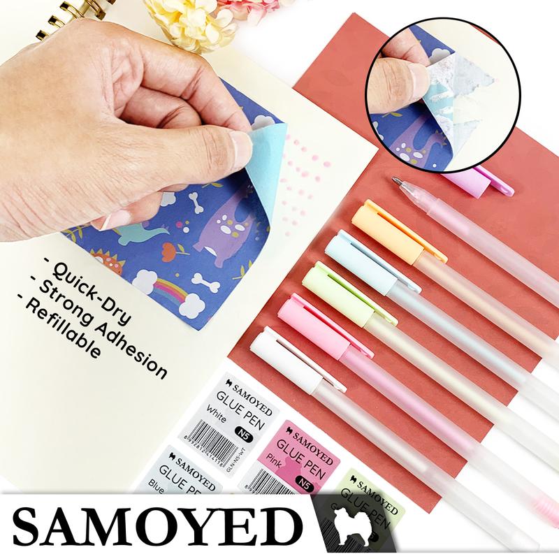 SAMOYED GLN-N5 Pulpen / Pena Lem Cair Warna Kertas / Paper / DIY ...