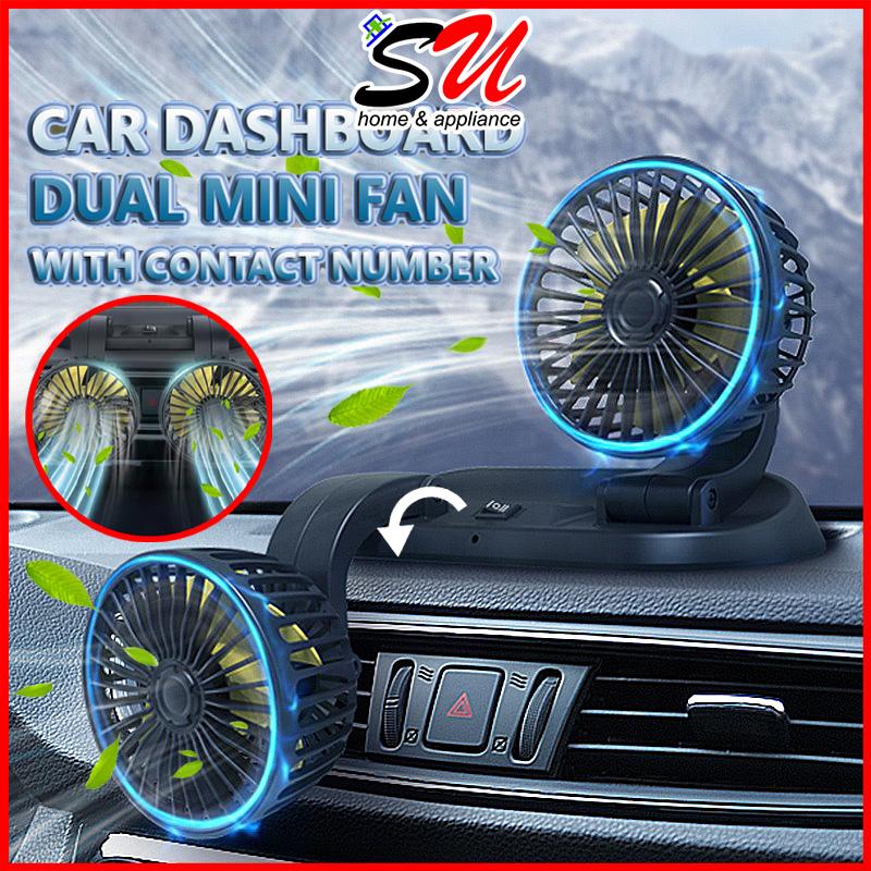 SU Car Dual Head Fan Air Conditioning Cooler Fan 360° Rotate - TikTok ...