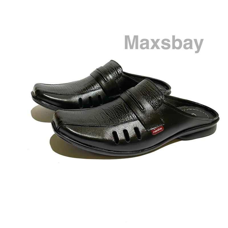 Maxsbay Shoes Sepatu Slop Kulit Pria Sandal Slop Kulit Pria Septau ...