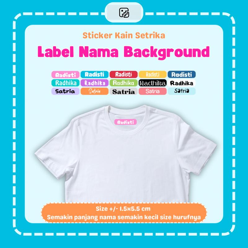 LSD Sticker DTF Custom Label Nama Baju Sablon Setrika - Shop | Tokopedia