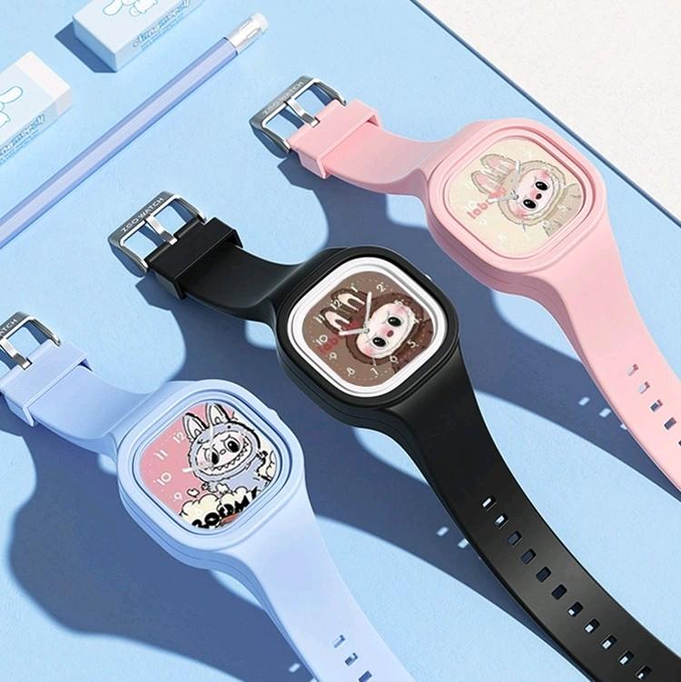 Labubu Kids' Square Silicon Quartz Watch for Boys and Girls kids ...