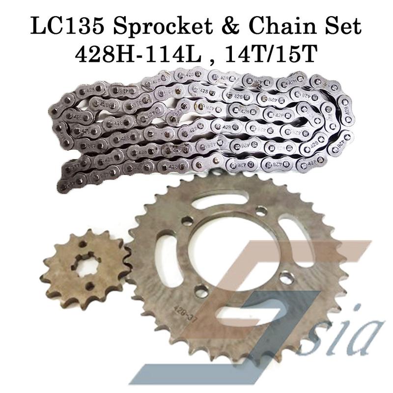 LC135 Sprocket & Chain Set 428H-114L 14/15T (29T-40T) - TikTok Shop ...