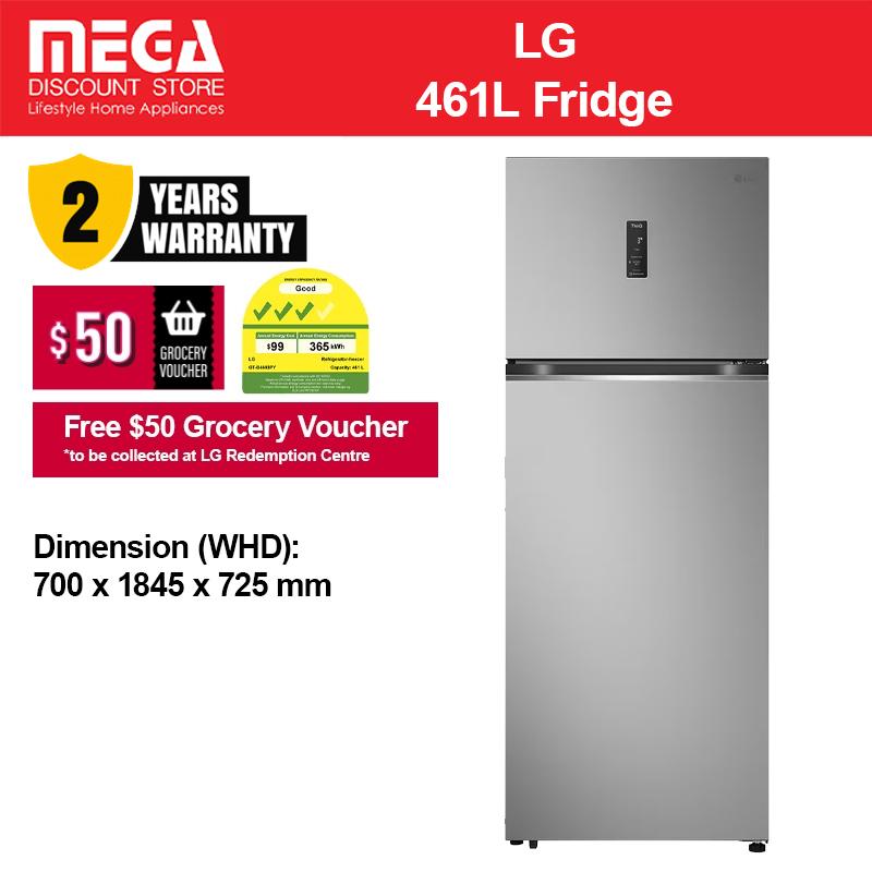 LG GT-B4603PY 461L 2-Door Fridge with Top Freezer (3 Ticks) - TikTok ...
