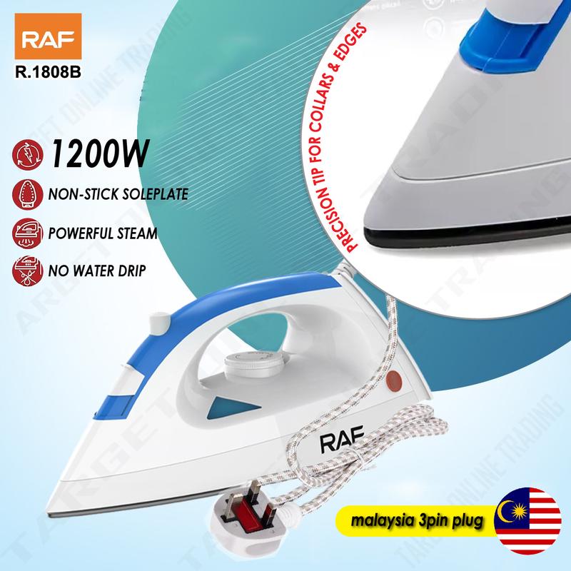 RAF R.1808B Electric Steam Iron 1200W Adjustable Control Temperature ...