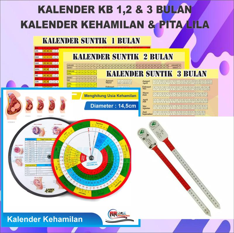 PAKET KALENDER KB 1,2 DAN 3BULAN.KALENDER PUTAR DAN PITA LILA. - Shop ...