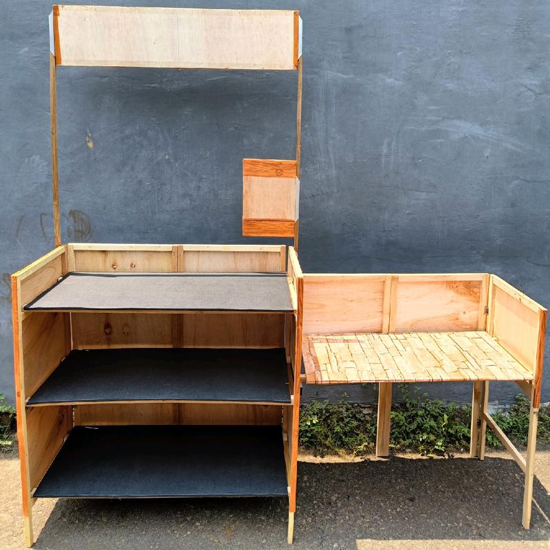 Gerobak jualan lipat / Booth portable / event desk gerobak motor ...