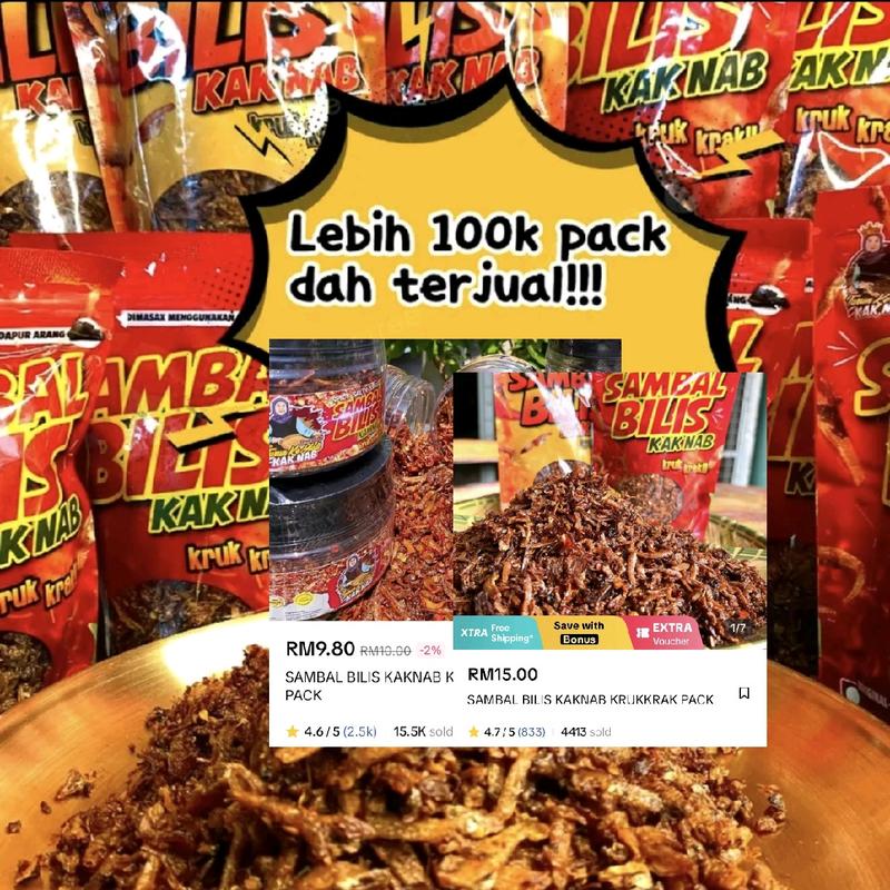 SAMBAL BILIS KAKNAB KRUKKRAK MINI PACK - TikTok Shop Malaysia