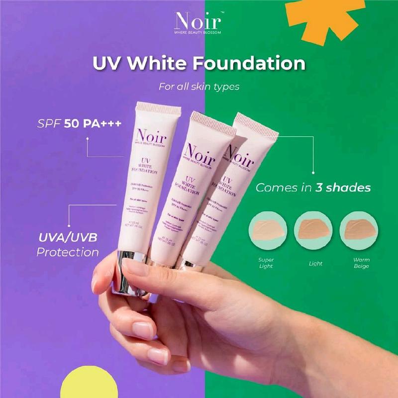 Original NOIR HQ | UV White Foundation | SPF 50PA++ - TikTok Shop Malaysia