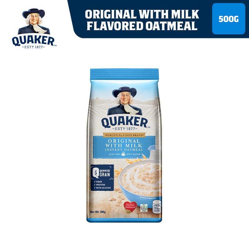 Quaker | Original Flavored Oatmeal with Milk, 500g - Rich Source ...