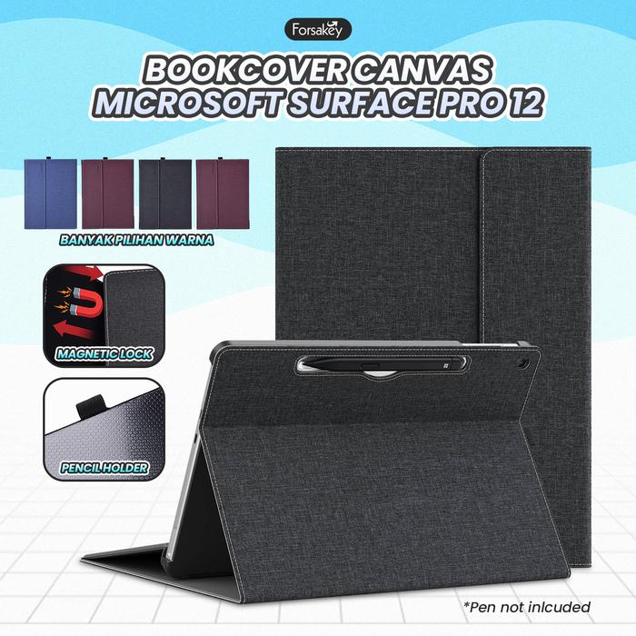 Promo Bookcover Canvas for Microsoft Surface Pro 12 2025 Case Leather ...