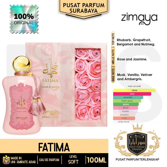 Jual Fatima Pink Zimaya Premium Parfum Pria/Wanita/Unisex Original Made ...