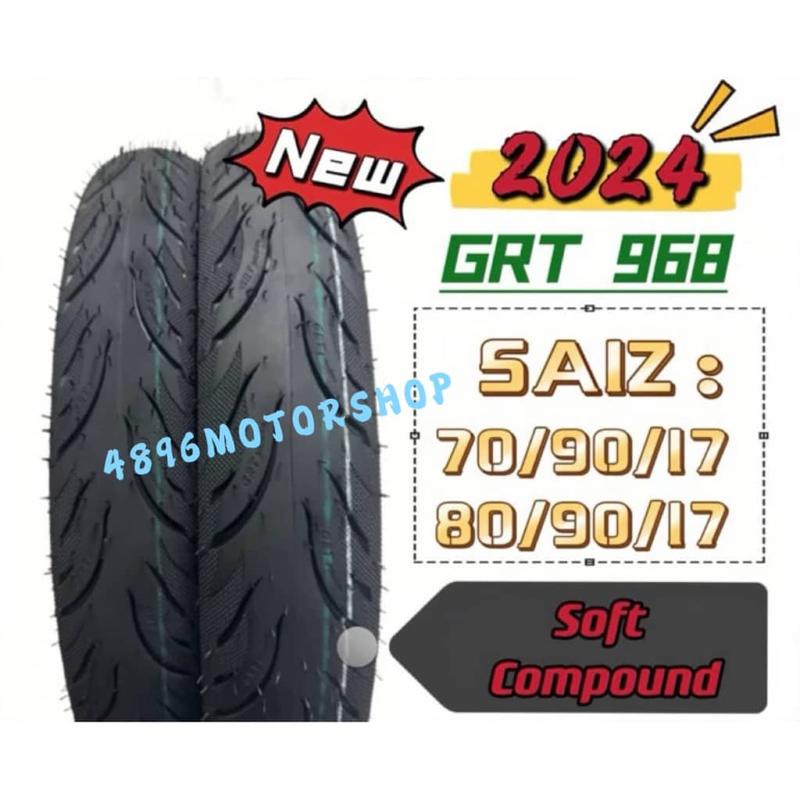 2025 TAYAR MURAH GRT968 GRT 968 TYRE 17 GECKO GRIP TAYAR 70 80/90-17 ...