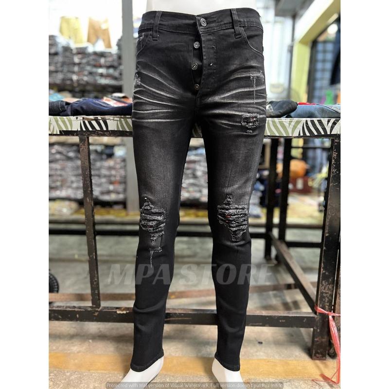 Seluar Jeans Corak Lutut Hitam Model Patung / Jeans koyak Kain - TikTok ...