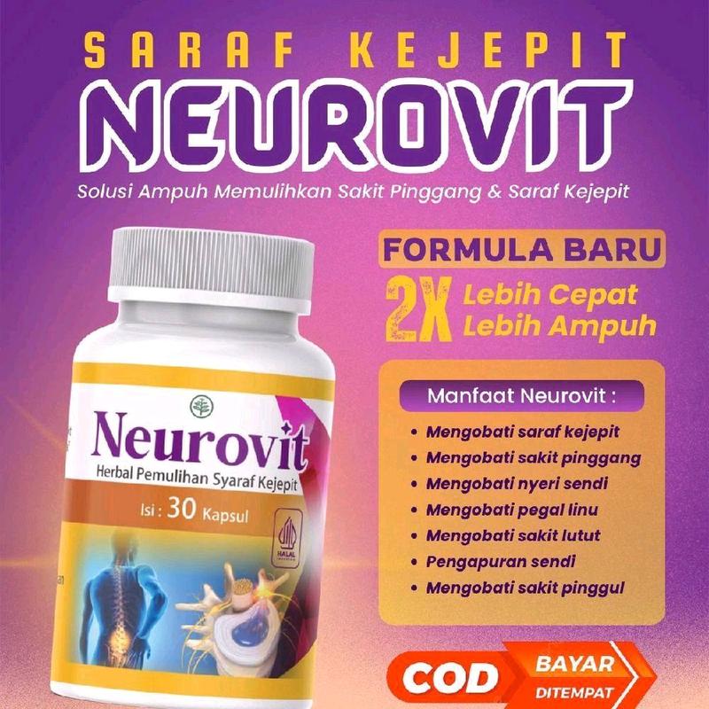 NEUROVIT Herbal Alami Untuk Syaraf Kejepit HNP Membantu Meredakan Nyeri ...