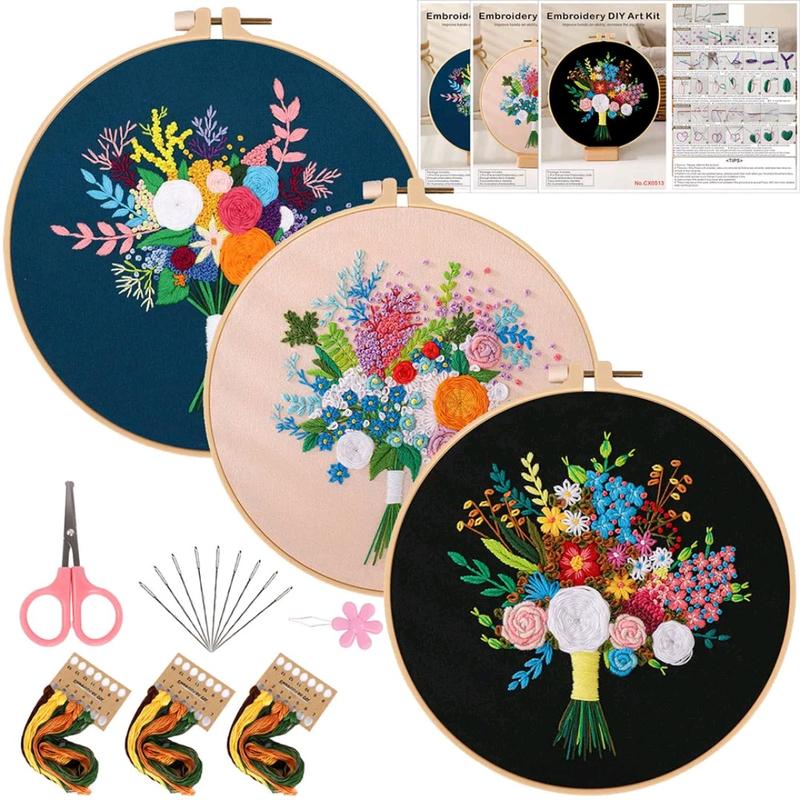 DPC Store DIY Embroidery Craft Kit Bunga - Set Lengkap Kristik Motif ...