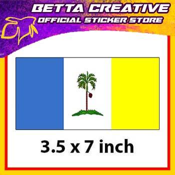 Pulau Pinang Penang Flag Bendera Sticker - Car Sticker / Bumper ...