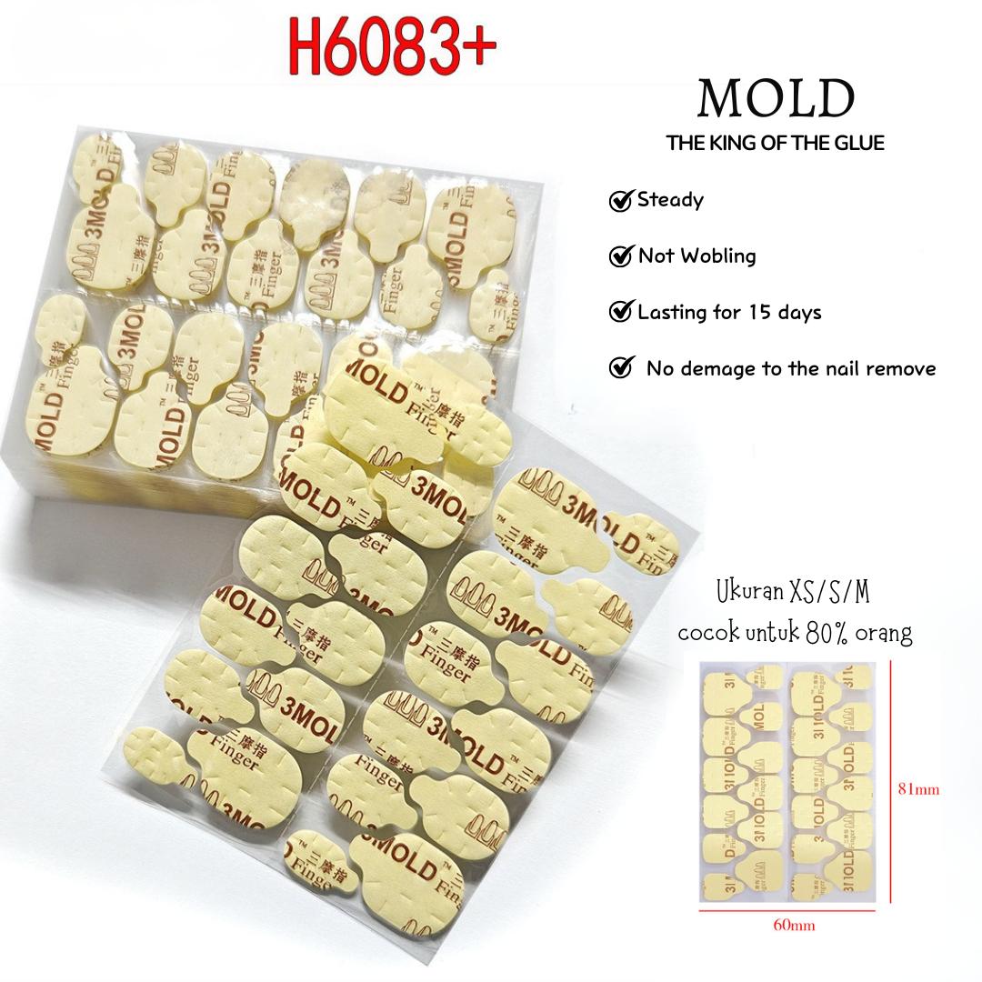 Lem jelly 50 Lembar isi 24 lem jely Lem Kuku Palsu Nail Art Lem Stiker ...