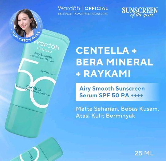 Wardah UV Shield Airy Smooth SPF 50PA+++ 25ml Perawatan perlindungan ...