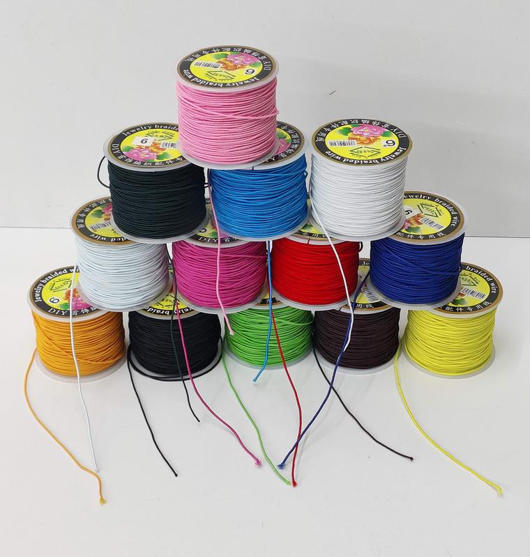 ( EX 2159 ) 0.6mm / 1 meter tali getah berwarna-warni, sesuai untuk DIY ...