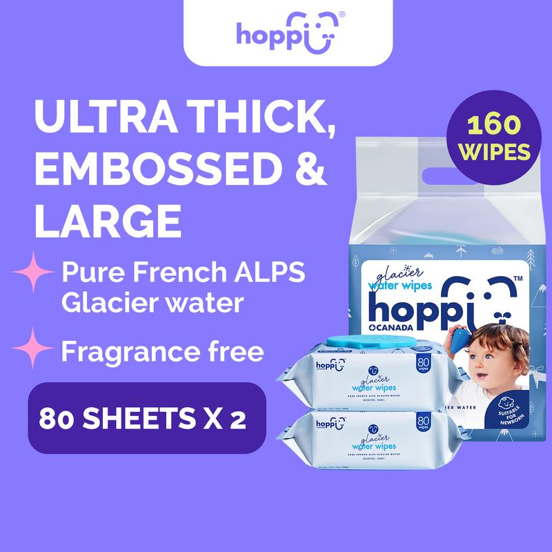 Hoppi Glacier Water Wipes Bundle Pack - 160 Wipes (2 Packs) - TikTok ...