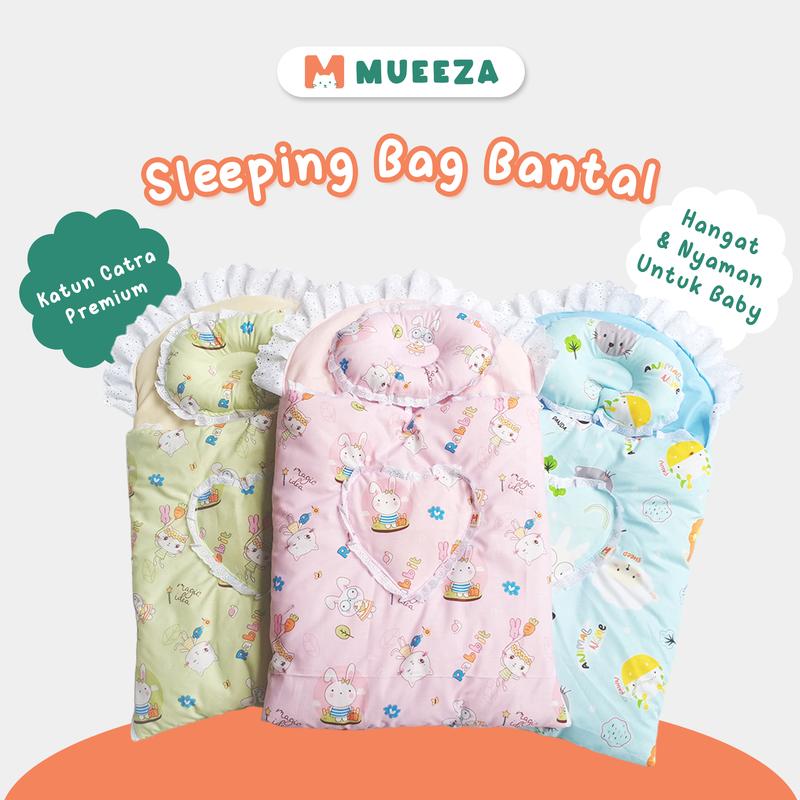 MUEEZA Sleeping Bag FREE Bantal Bayi Selimut Hangat Lembut Nyaman ...