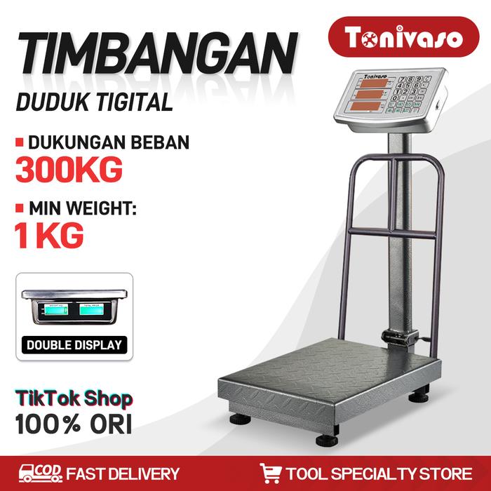 Promo Tonivaso COD Timbangan Duduk Digital 300kg / Timbangan Barang ...