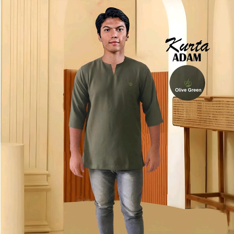 KURTA ADAM BULAN BINTANG SLIM FIT METARIAL COMO CRIPE ( BIRAL2024 ...