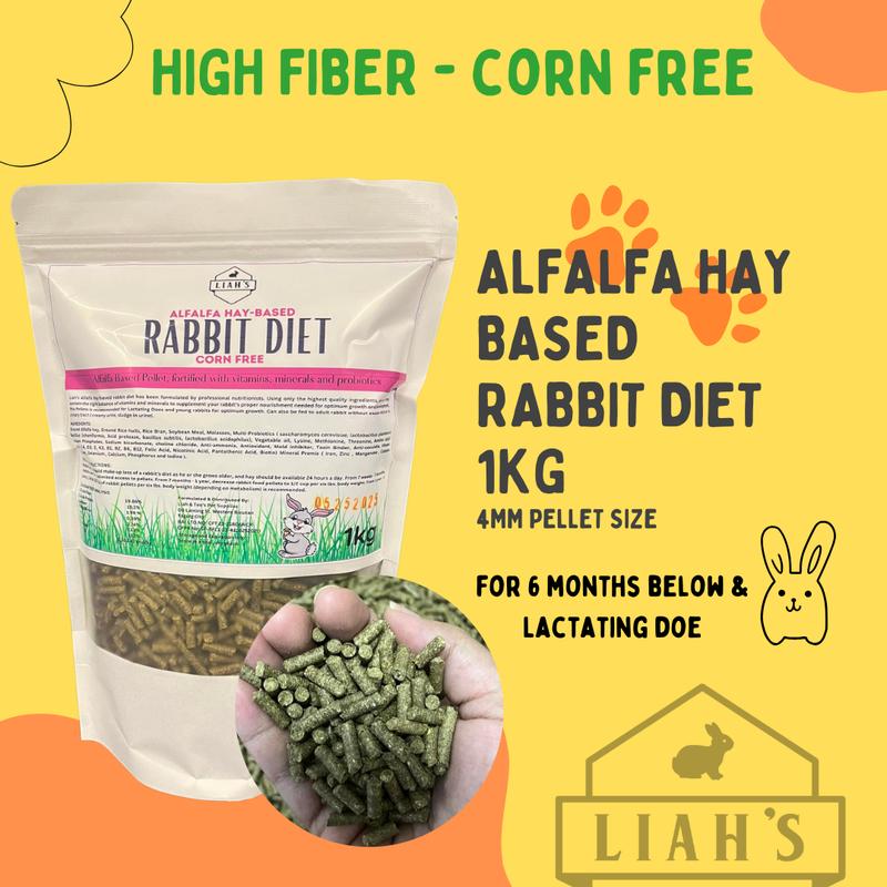 Liah's Alfalfa Hay-Based Rabbit Diet - 1kg - Corn Free - TikTok Shop Philippines