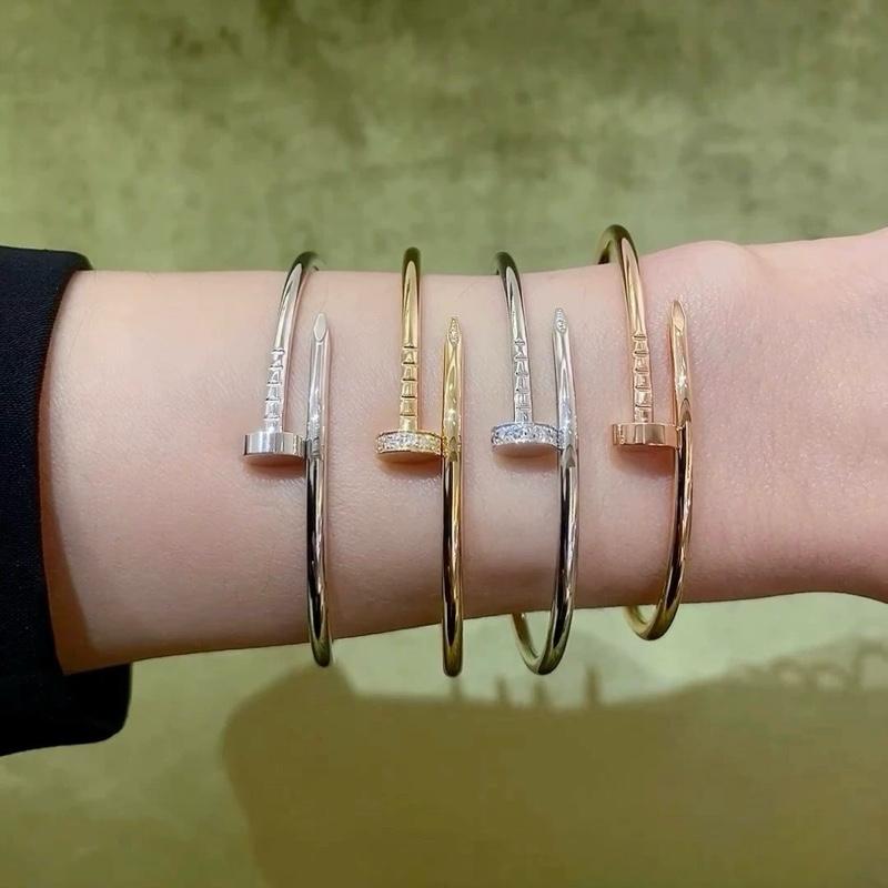 OATH Jewelry NAIL Bangle (14cm/17cm) 18k Gold Plated Non-Tarnish ...