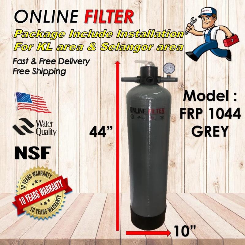 (INSTALL) WATERMAN OUTDOOR SAND WATER FILTER FRP 10 X 44 - Grey ...
