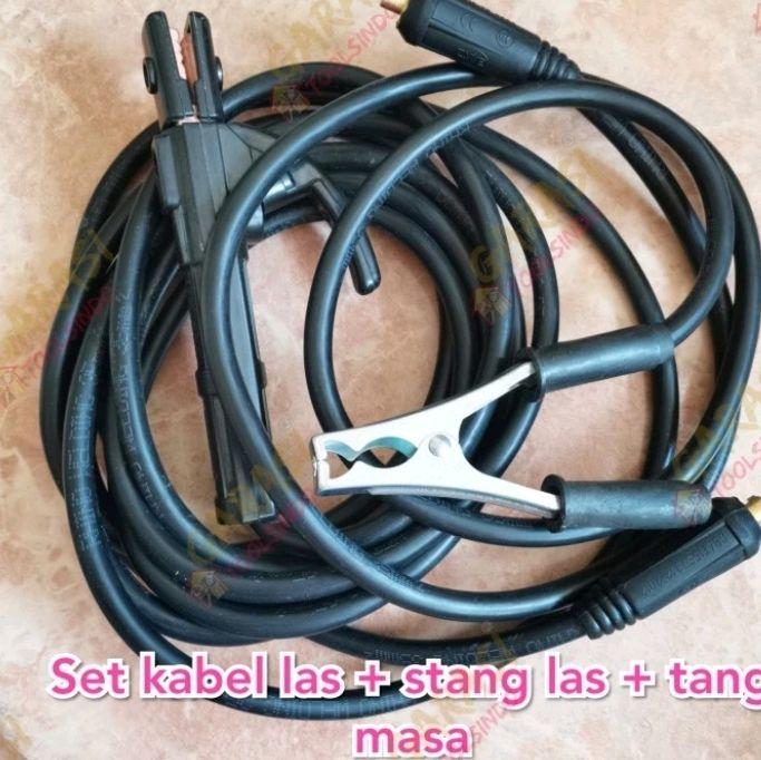 KABEL LAS SET MASA 5 METER DAN 5 METER KABEL TRAFO LAS 25 MM - Shop ...