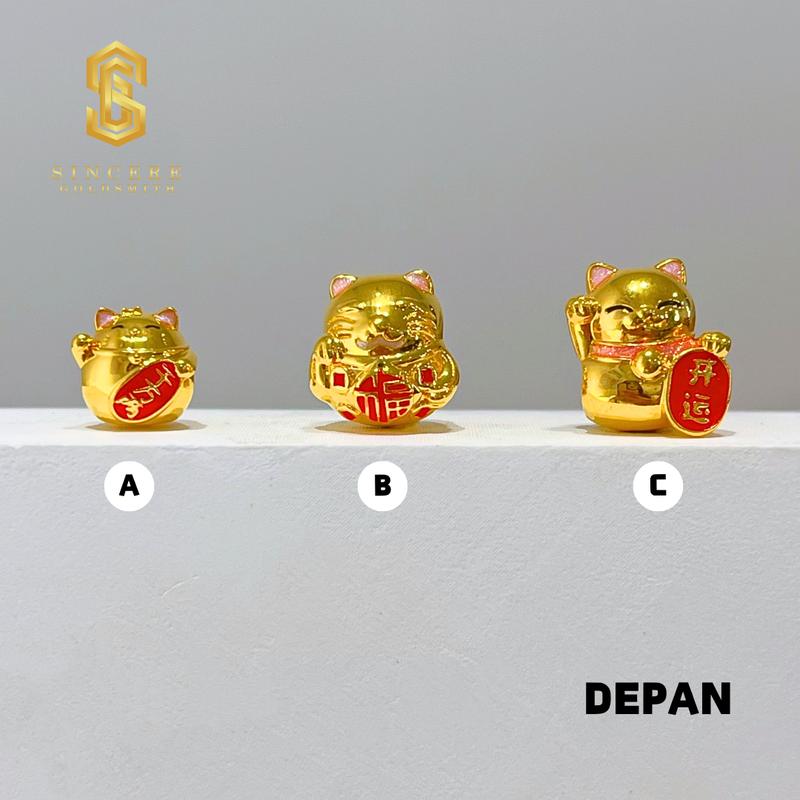 Sincere Store Emas 916 3L Bead Lucky Cat | Emas 916 - TikTok Shop Malaysia