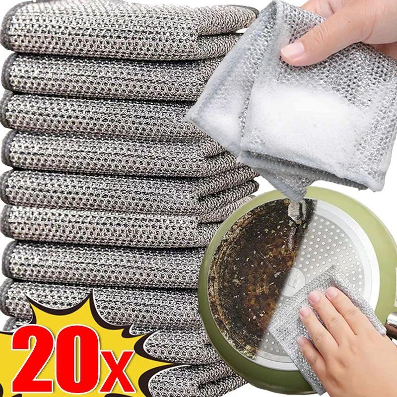 Kain Pencuci Pinggan Arang Buluh Dawai Keluli, 20PCS, Wayar Logam ...