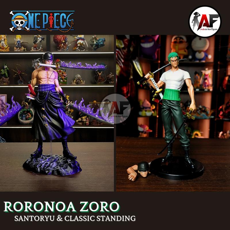 Statue One Piece Roronoa Zoro Standing Santoryu & Classic Zoro - Shop ...