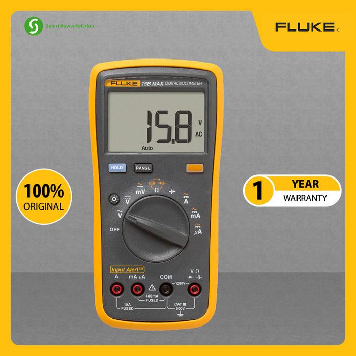 Promo FLUKE 15B MAX Multimeter Digital Ekonomis CATIII 600V - FLK-15B ...