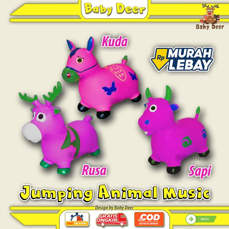 Jumping Animal WARNA UNGU Mainan Anak Hewan Lucu Jumbo Besar - Shop ...
