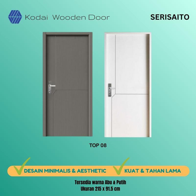 KODAI TOP ENGINEERING WOOD DOOR 215 x 90 / PINTU KAYU KAMAR TIDUR UTAMA ...