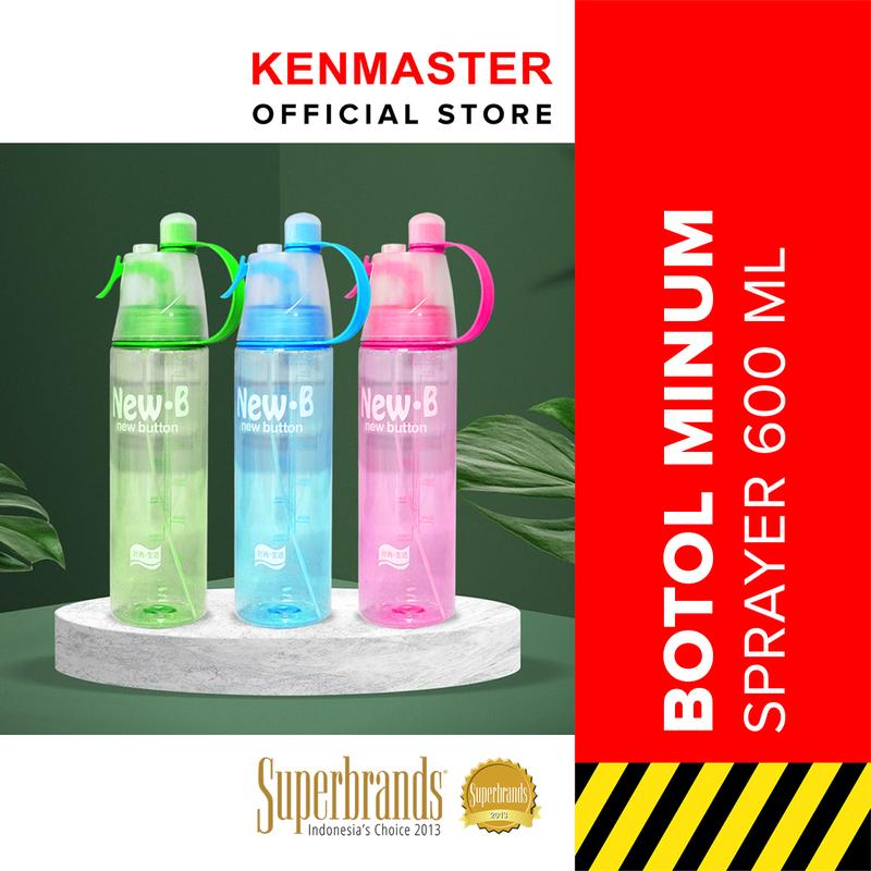 Botol Minum Plastik Sprayer 600ml / Botol Minum Semprot - BOTL027 ...